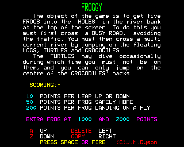 Froggy (1983) - MobyGames