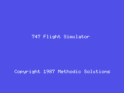 747 Flight Simulator (1987) - MobyGames