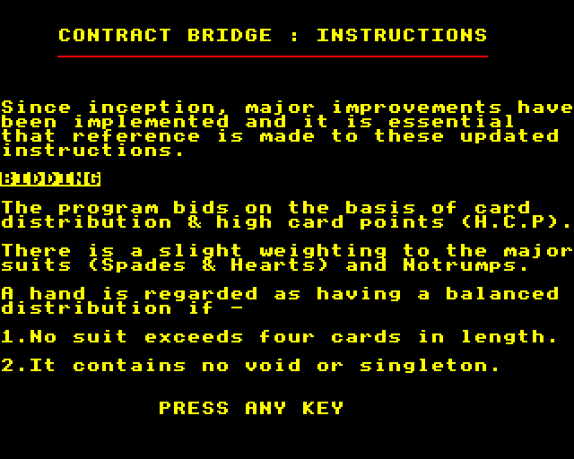 Contract Bridge (1983) - MobyGames