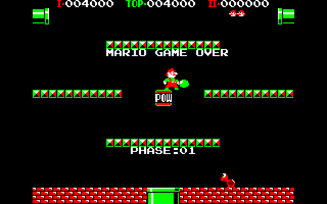 Screenshot of Punch Ball Mario Bros. (PC-8000, 1984) - MobyGames