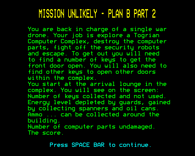 Plan B2 (1987) - MobyGames