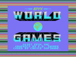 Screenshot of World Games (MSX, 1986) - MobyGames