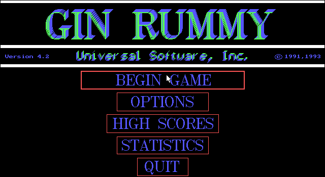 GinRummy (1990) - MobyGames