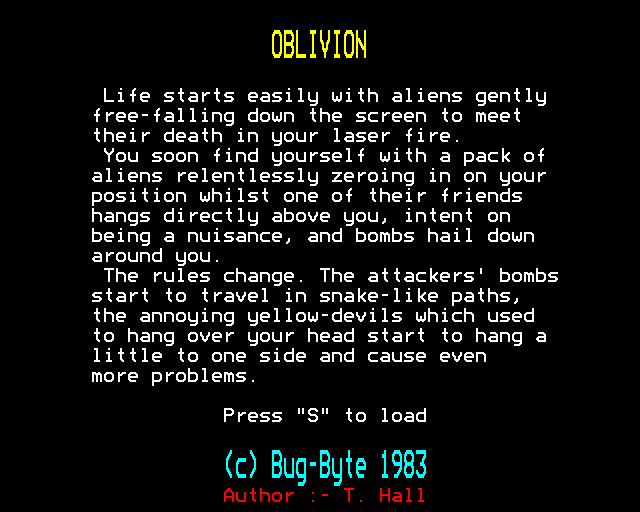 Oblivion (1983) - MobyGames