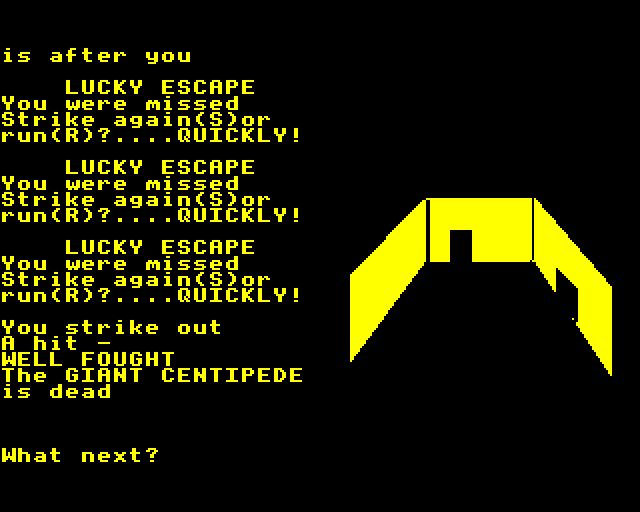 Screenshot of Dragon Quest (BBC Micro, 1982) - MobyGames