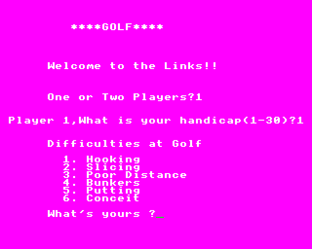 Golf (1982) - MobyGames