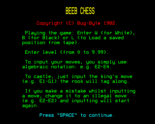 VIC Chess (1982) - MobyGames