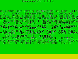Screenshot of Hareraiser: Prelude (ZX Spectrum, 1984) - MobyGames