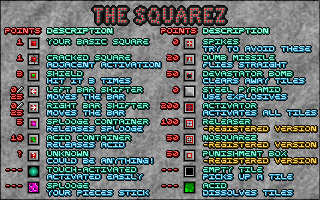 Screenshot of Squarez Deluxe! (DOS, 1993) - MobyGames