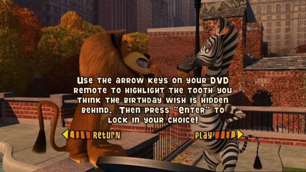 Screenshot of Madagascar (included game) (DVD Player, 2006) - MobyGames