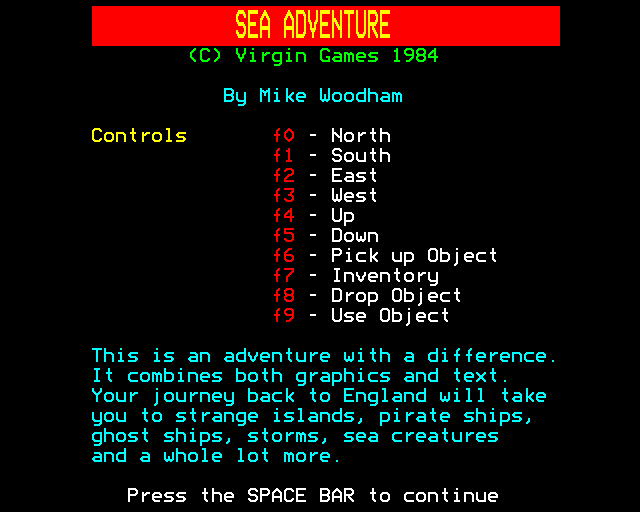 Sea Adventure (1984) - MobyGames