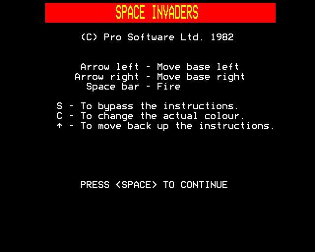 Space Invaders (1982) - MobyGames