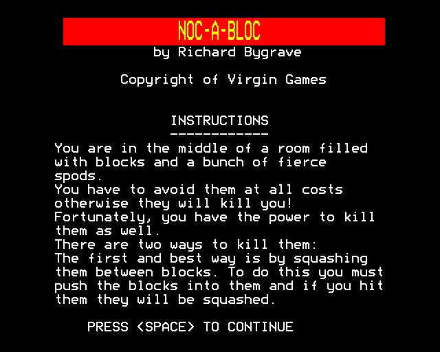Noc-a-Bloc (1983) - MobyGames