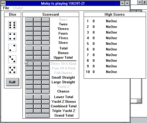 Yacht-Z (1990) - MobyGames
