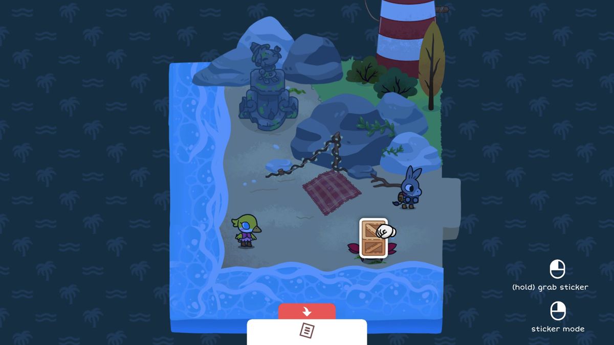 Screenshot of A Tiny Sticker Tale (Windows, 2023) - MobyGames