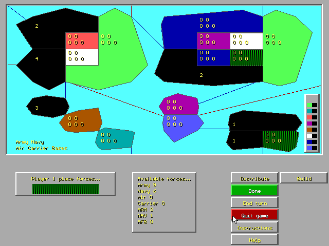 Screenshot of Empire (DOS, 1990) - MobyGames