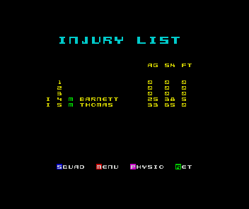 Screenshot of The Manager (ZX Spectrum, 1990) - MobyGames