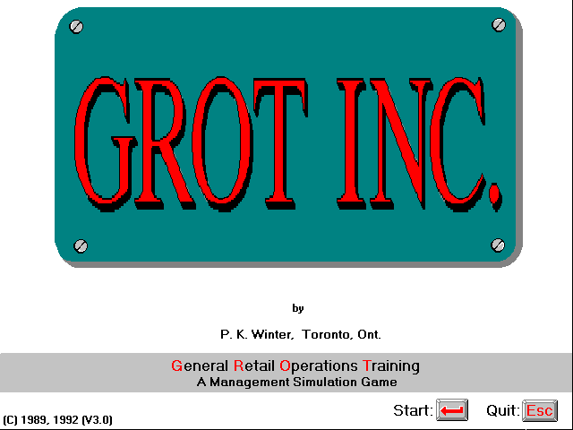 GROT Inc. (1992) - MobyGames