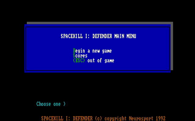 Spacekill I: Defenders Attributes, Tech Specs, Ratings - MobyGames