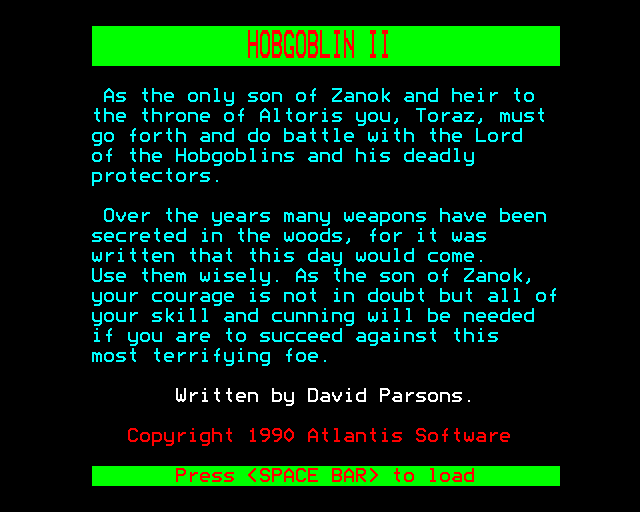 Hobgoblin II (1990) - MobyGames