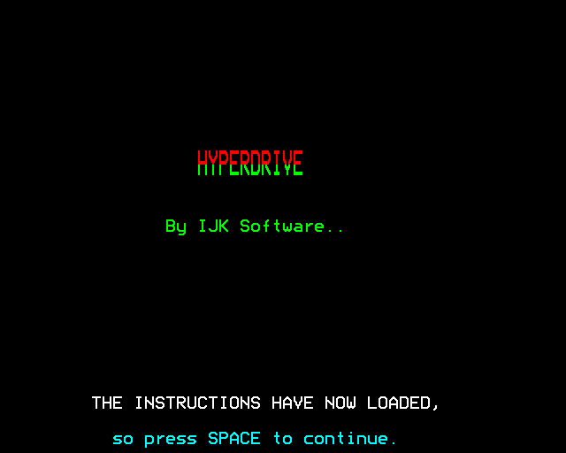 Hyperdrive (1982) - MobyGames