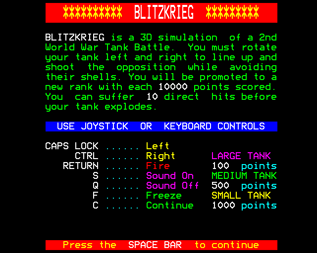 Blitzkrieg Attributes, Tech Specs, Ratings - MobyGames