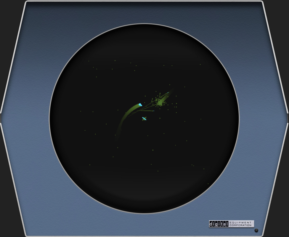 Screenshot of Spacewar! (Mainframe, 1962) - MobyGames