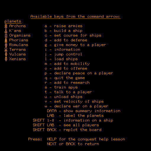 Conquest (1974) - MobyGames