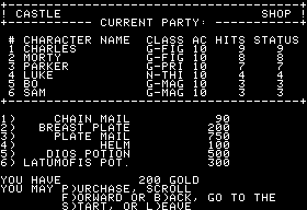 Screenshot of Wizardry: Proving Grounds of the Mad Overlord (Apple II ...
