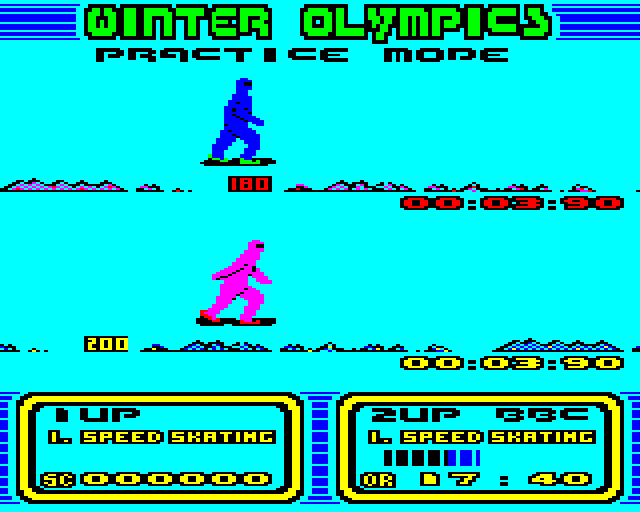 Screenshot of Winter Olympics (BBC Micro, 1986) - MobyGames