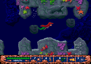 Screenshot of Disney's Ariel the Little Mermaid (Genesis, 1992) - MobyGames
