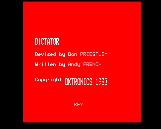 Dictator screenshots - MobyGames