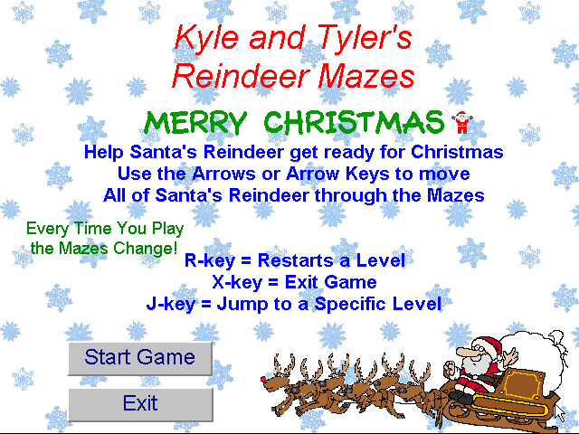 Kyle and Tyler's Reindeer Mazes (1997) - MobyGames
