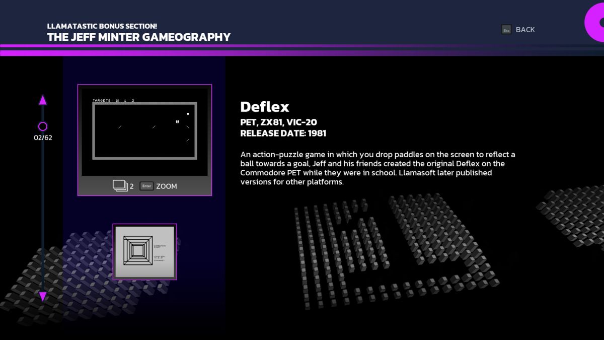 Screenshot of Llamasoft: The Jeff Minter Story (Windows, 2024) - MobyGames