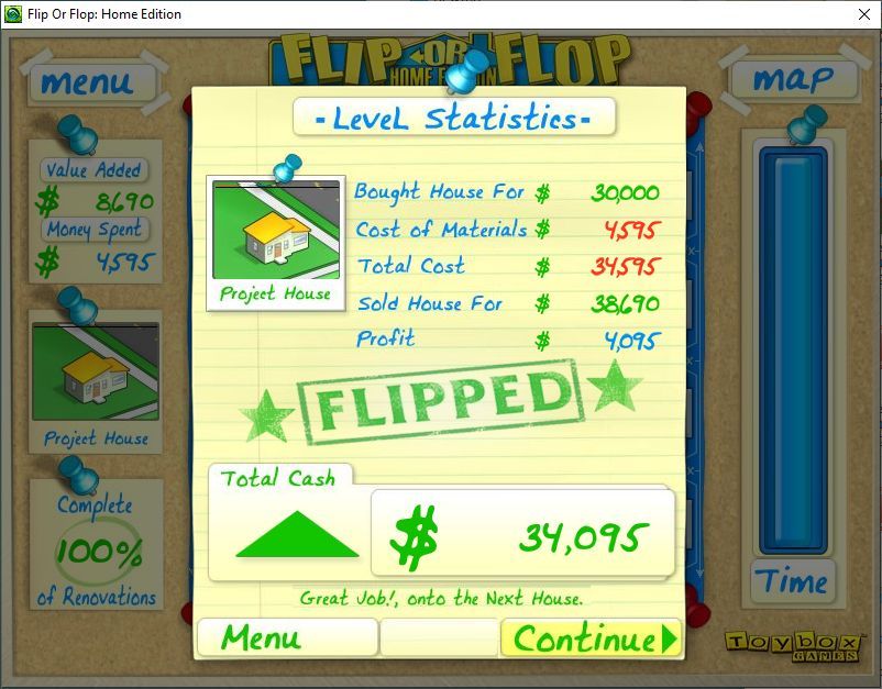Screenshot of Flip or Flop: Home Edition (Windows, 2008) - MobyGames