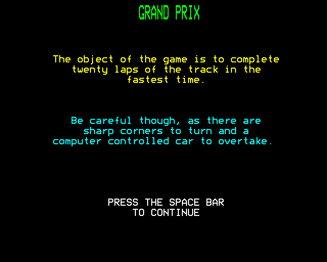 Grand Prix (1982) - MobyGames