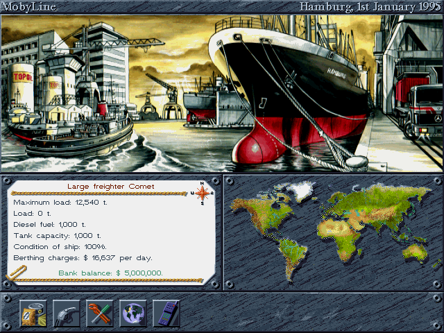 Screenshot of Ocean Trader (DOS, 1995) - MobyGames