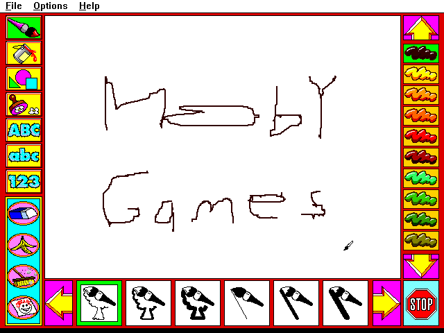 Screenshot of Sesame Street: Art Workshop (Windows 3.x, 1995) - MobyGames