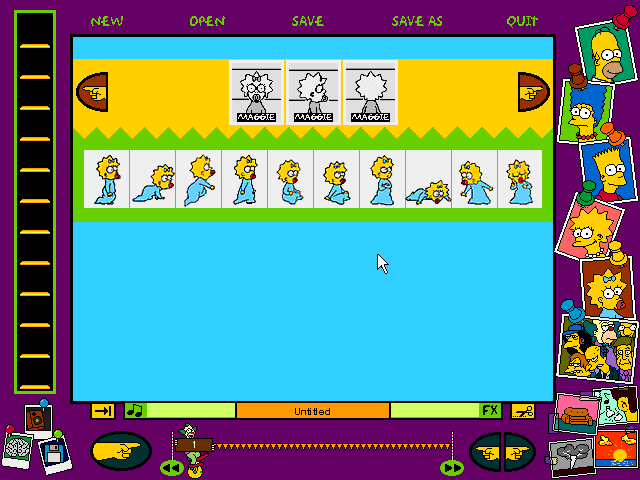 Screenshot of The Simpsons Cartoon Studio (Windows 3.x, 1996) - MobyGames