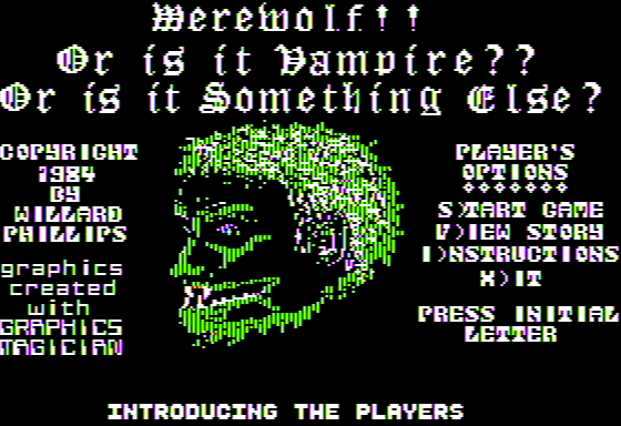 Werewolf!! Or is it Vampire? - Or is it Something Else? (1984) - MobyGames