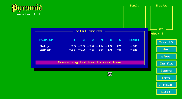 Screenshot of Pyramid (DOS, 1992) - MobyGames