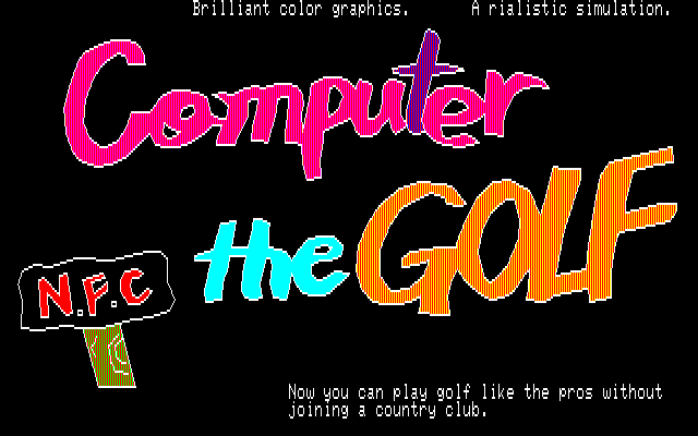 Computer the GOLF (1983) - MobyGames