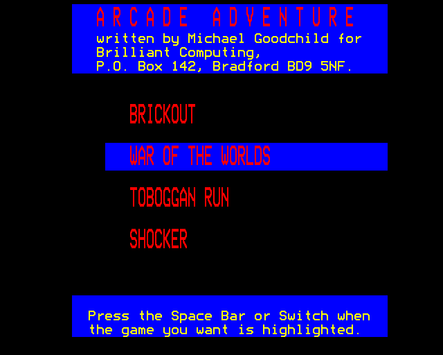 Arcade Adventure Attributes, Tech Specs, Ratings - MobyGames