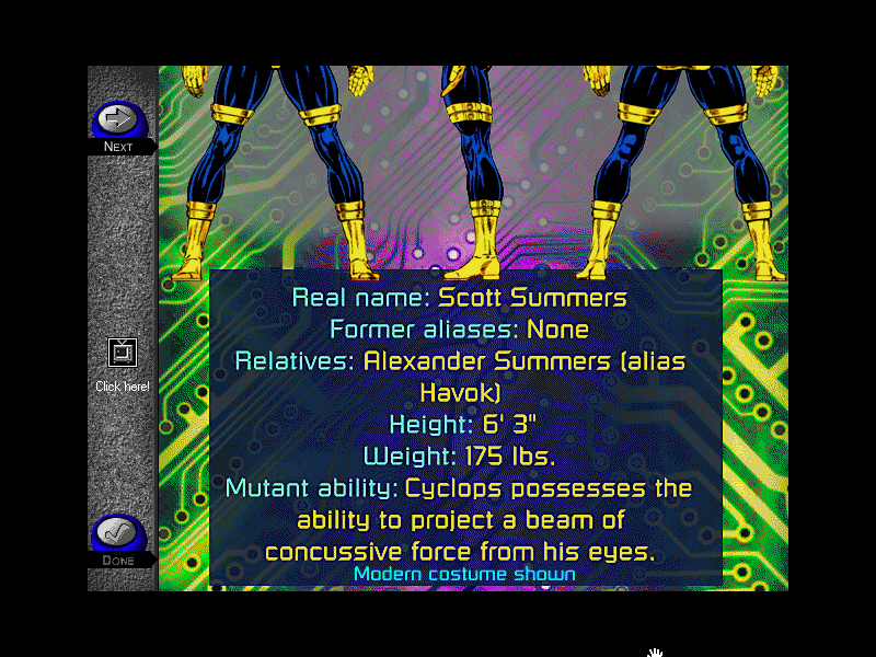 Screenshot of X-Men: Interactive CD-ROM Comic Book! (Windows 16-bit ...