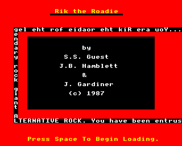 Rik the Roadie (1987) - MobyGames