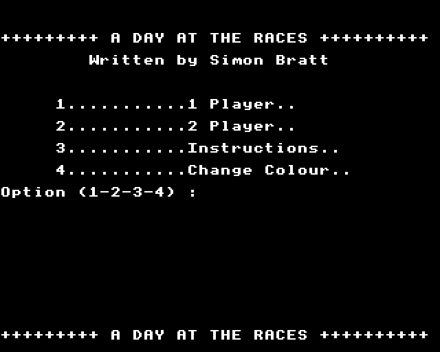 A Day at the Races (1986) - MobyGames