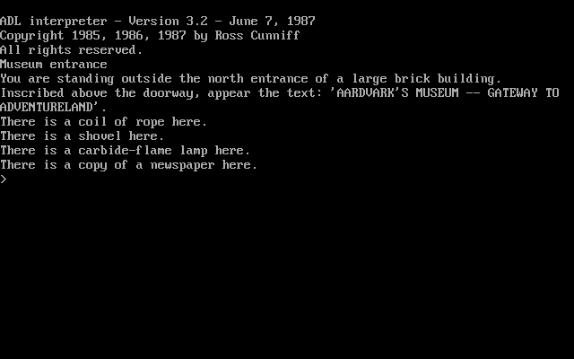 Adventure Definition Language (included game) (1993) - MobyGames