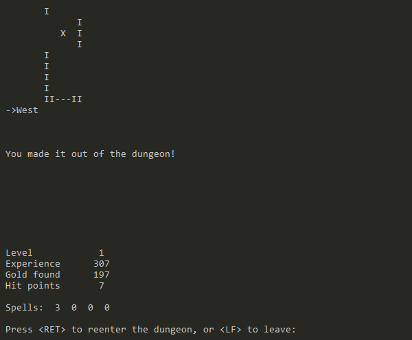 Screenshot of DND (Mainframe, 1976) - MobyGames