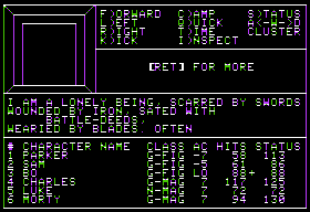 Screenshot of Wizardry: Knight of Diamonds - The Second Scenario (Apple ...