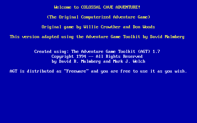 Adventure Game Toolkit (1987) - MobyGames